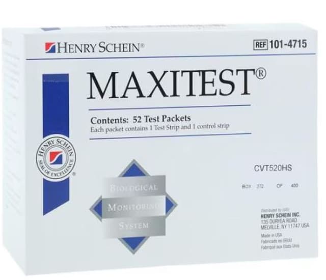 Henry Schein® MAXITEST® Biological Spore Monitor Test Packets 52/Box