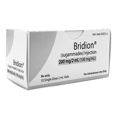 BRID1002V/Bridion®/Sugammadex/200/mg/2 mL/Single-Dose/Vial/10/Box