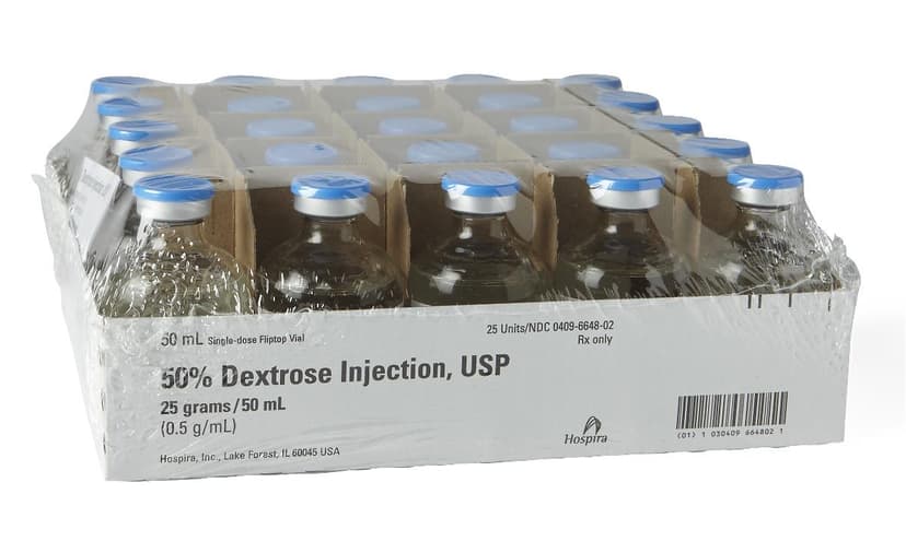 Dextrose 50% 0.5 g/mL 50 mL Single-Dose Vial