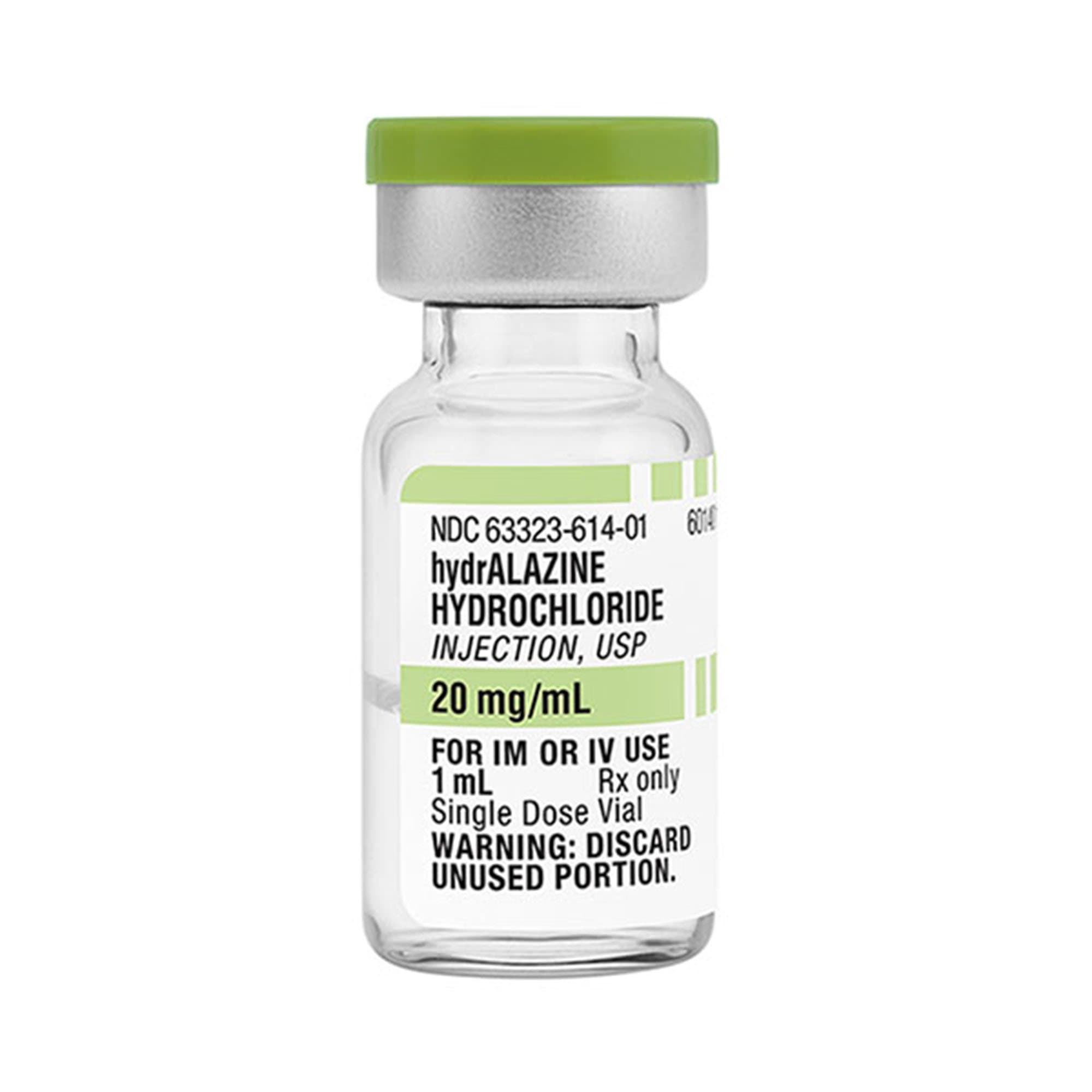 Hydralazine HCL 20 mg/mL 1mL Single-Dose Vial 25/box