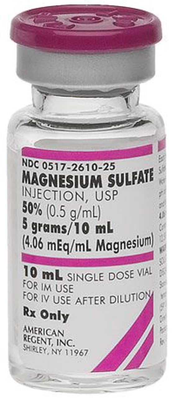 magnesium sulfate solution dose