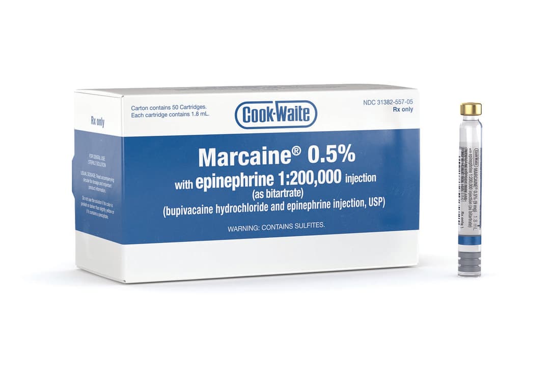 Marcaine® 0.5% with Epinephrine 1:200,000 1.8 mL Cartridge 50/Box
