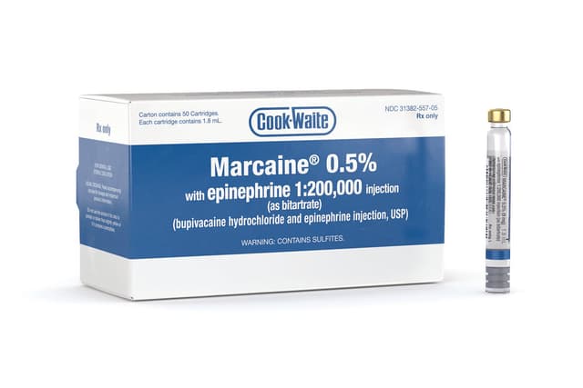 Marcaine® 0.5% with Epinephrine 1:200,000 1.8 mL Cartridge 50/Box