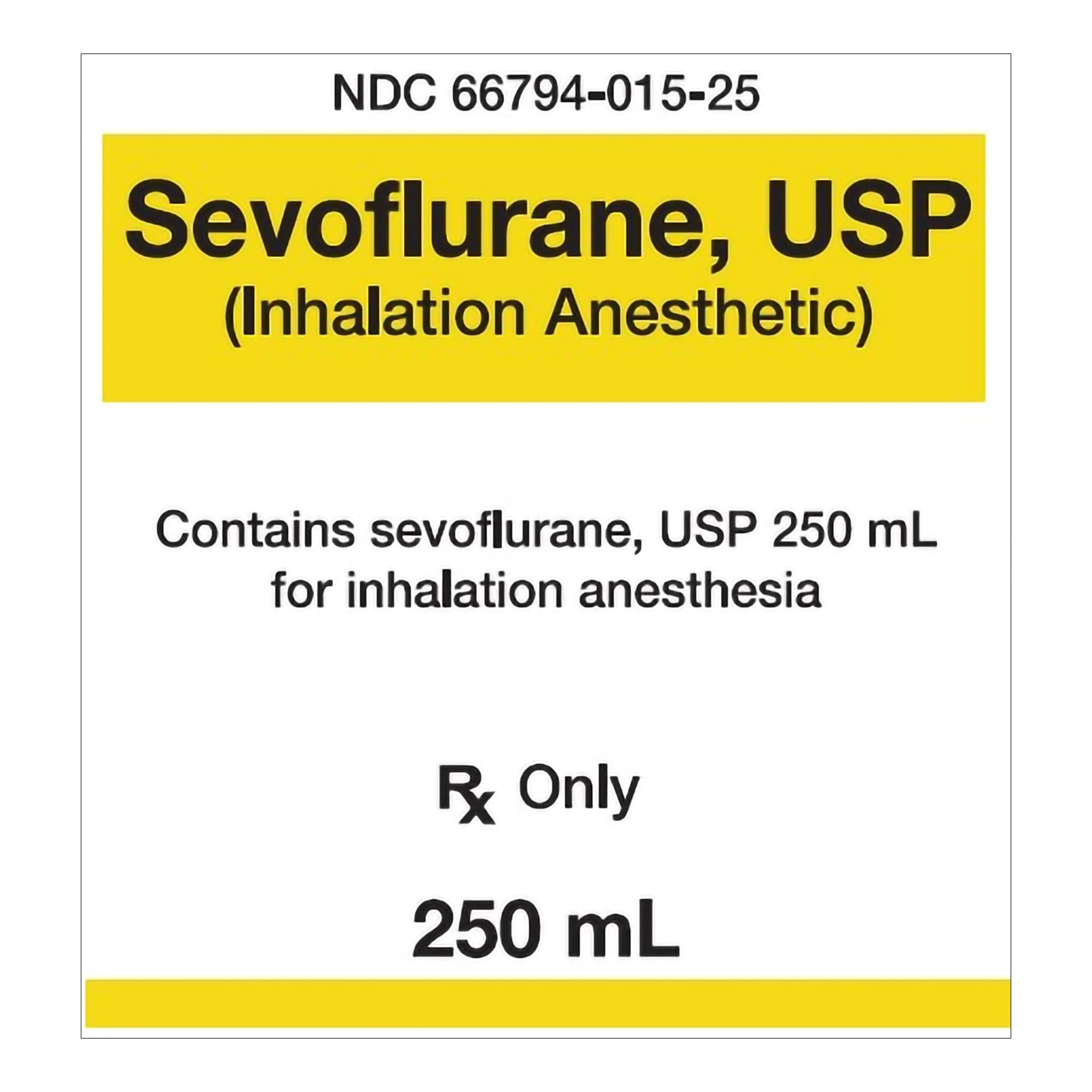 Sevoflurane 100% 250 mL Inhalation Solution 6/Bottle