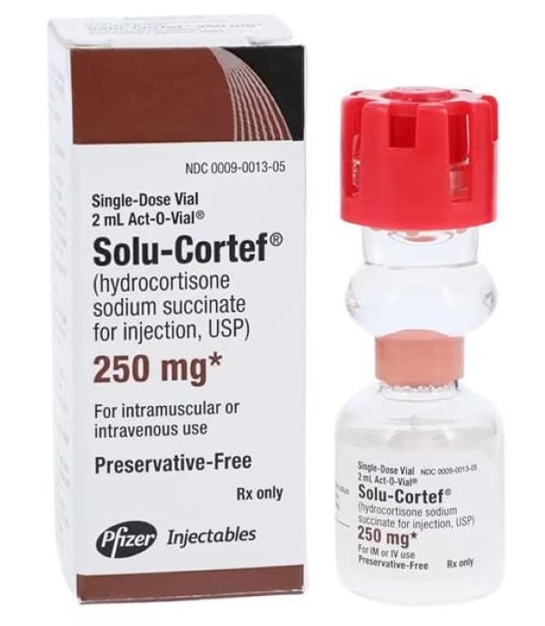 Solu/Cortef® Hydrocortisone Sodium Succinate 100 mg / 2 mL 2 mL Single ...