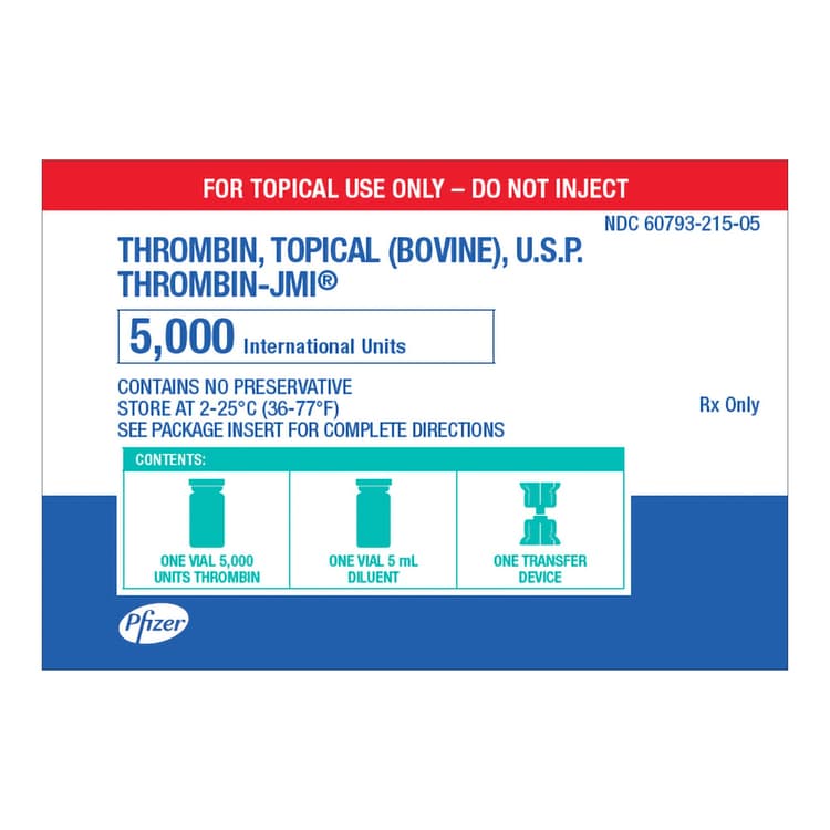 Thrombin/JMI 5, 000 Units Single-Dose Vial