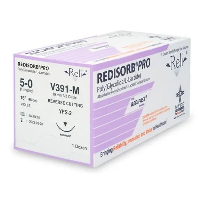PGA 4-0 Absorbable Braided Suture C-6 18" 12/Box
